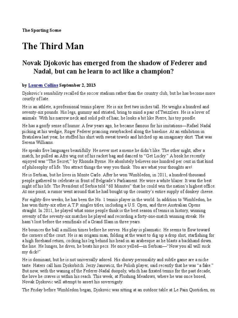 The Third Man | PDF | Roger Federer | Asthma