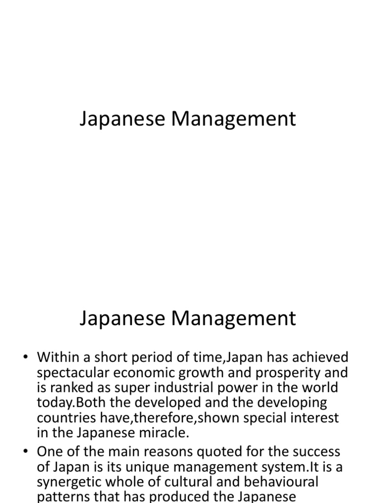 Japanese Management | PDF | Employment | Performance Appraisal