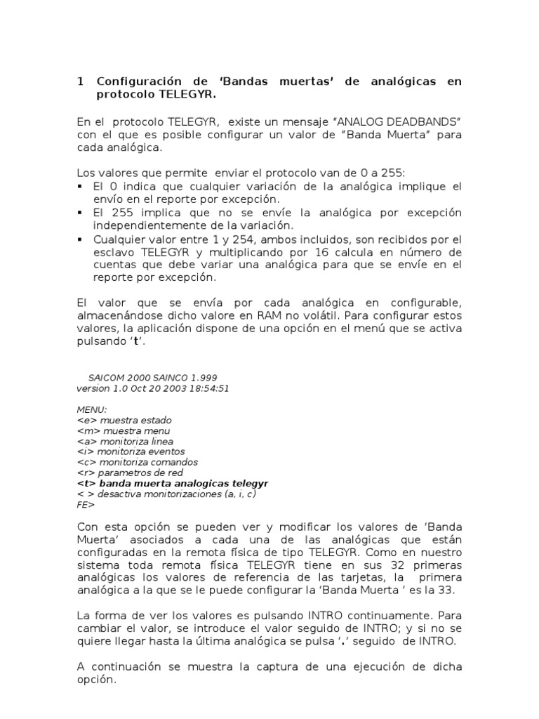 Procedimento para Alterar A Banda Morta Do Telegyr | PDF | Redes de ...