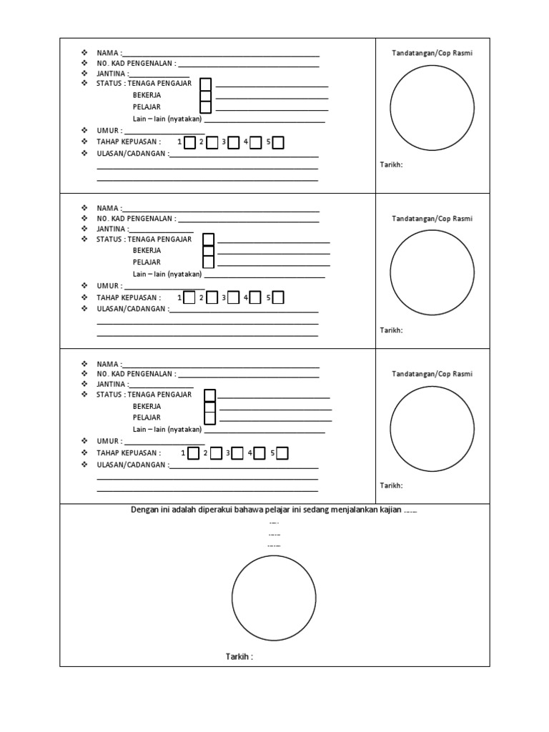 Borang Interview RESPONDEN | PDF