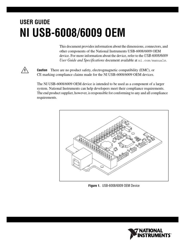 NI USB-6008/6009 OEM: User Guide