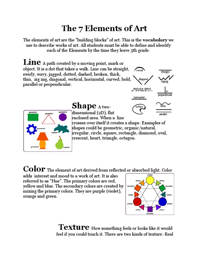 7 Elements Of Art Shape