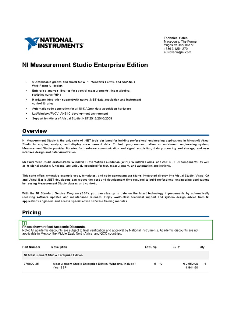 NI Measurement Studio Enterprise Edition | PDF | Windows Presentation ...