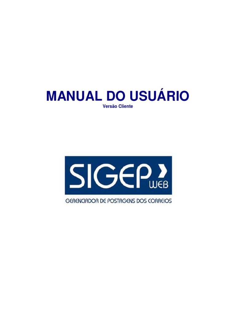 Manual do Usuário SIGEP-WEB Correios | PDF
