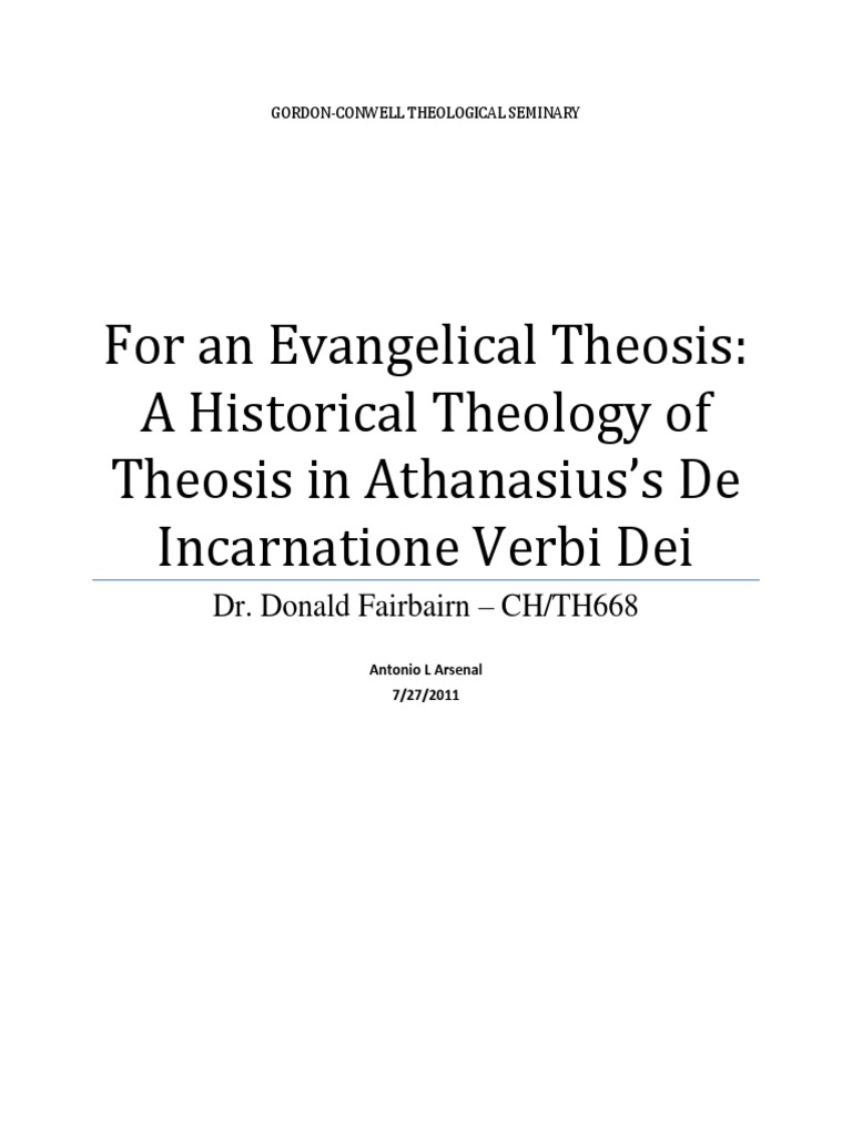 Theosis in Athanasius's Theology | PDF | Atonement In Christianity ...