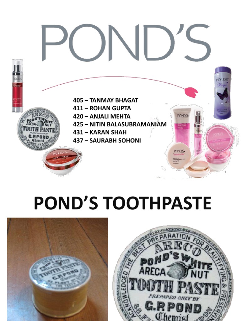 Pond's Toothpaste Brand Analysis and Proposed Re-Launch as Dentafresh ...