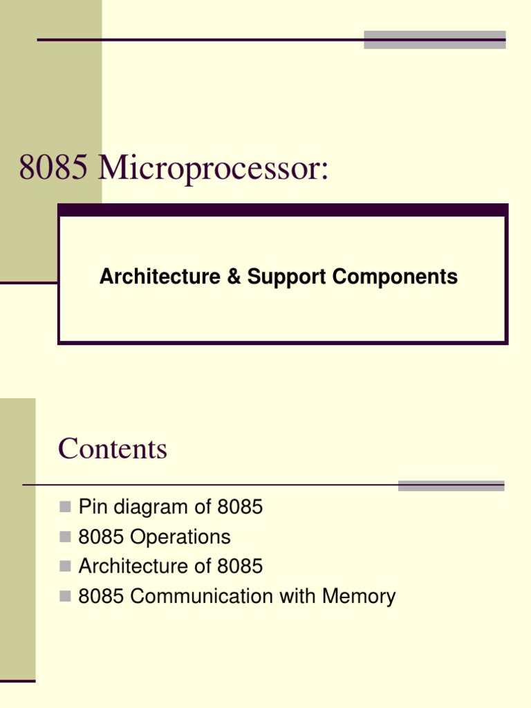 8085 Architecture Memory Interfacing | PDF | Input/Output | Computer ...