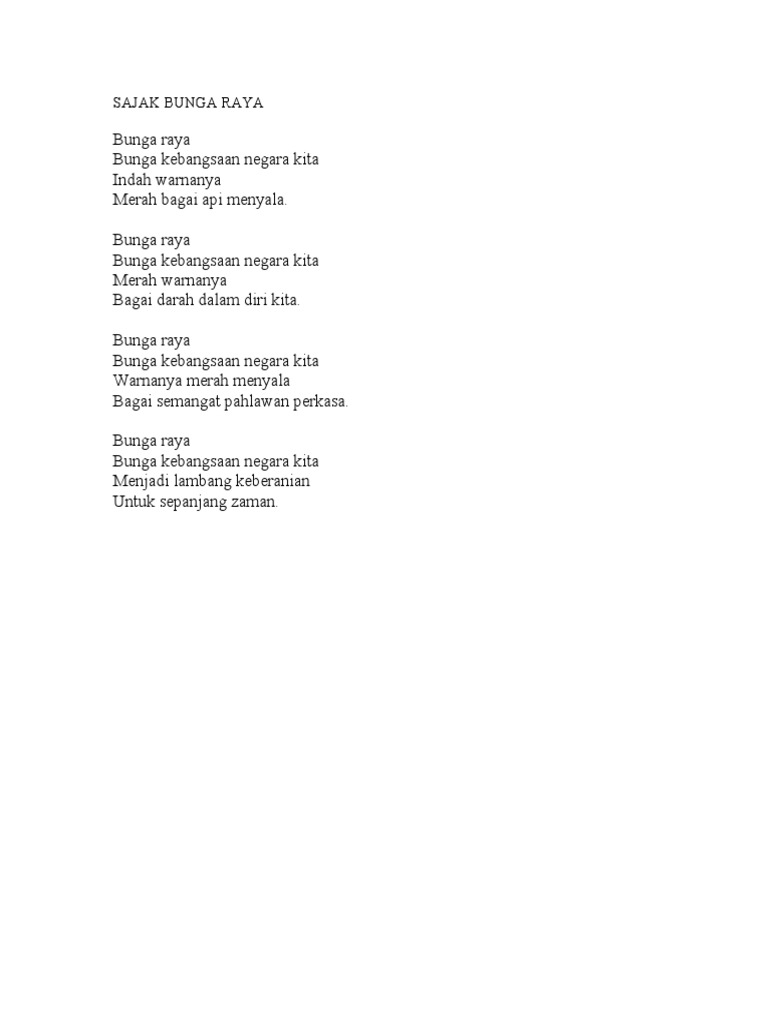 Sajak Bunga Raya | PDF