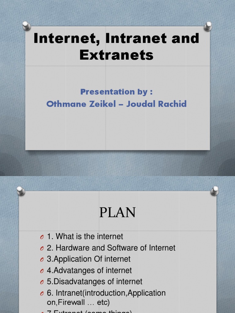 Presentation (Internet Intranet Extranet) | PDF | Internet | Computer Network