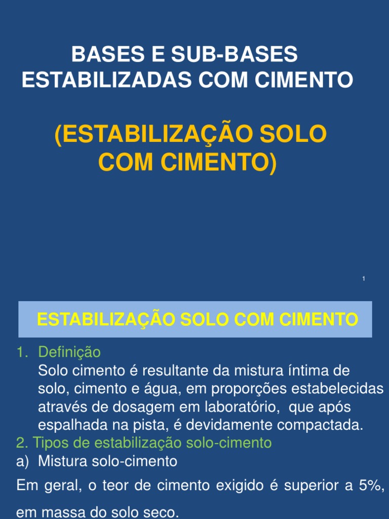 Aula Sobre Solo Cimento Pdf Cimento Umidade