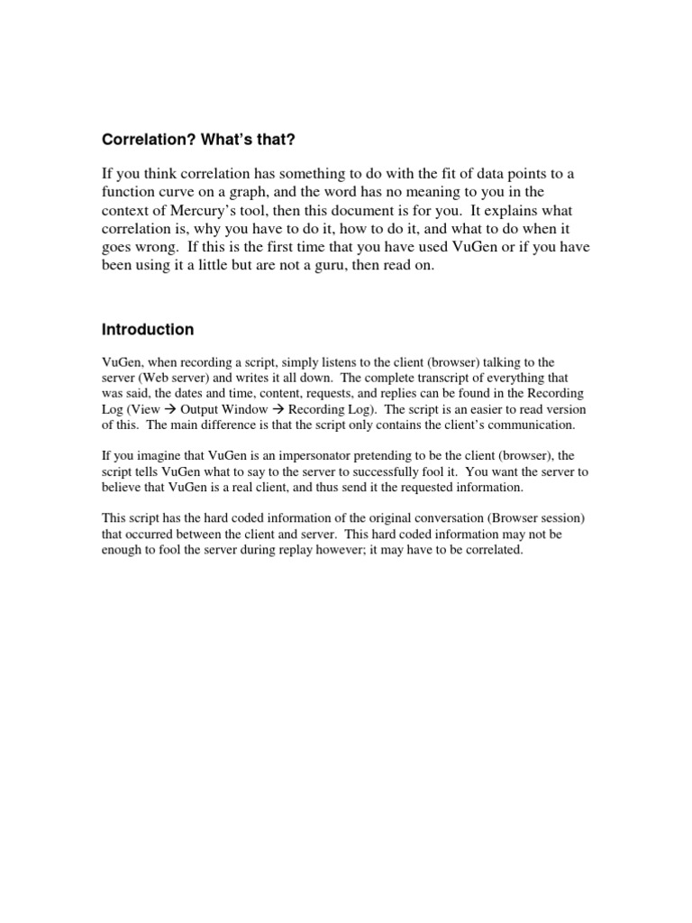 LoadRunner Correlation Explained | PDF | Web Server | Internet & Web