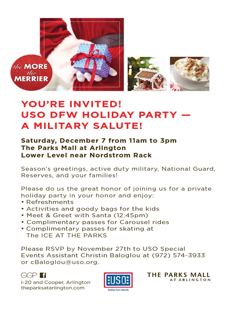 USO Invitation | PDF | Social Science | Cooking, Food & Wine