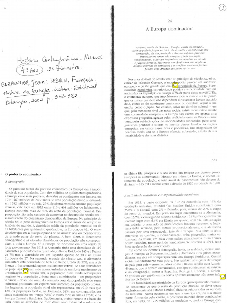 01 - CARPINTER, Jean. História Da Europa | PDF