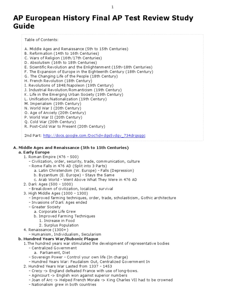 AP Euro Study Guide | PDF | Oliver Cromwell | Louis Xiv Of France