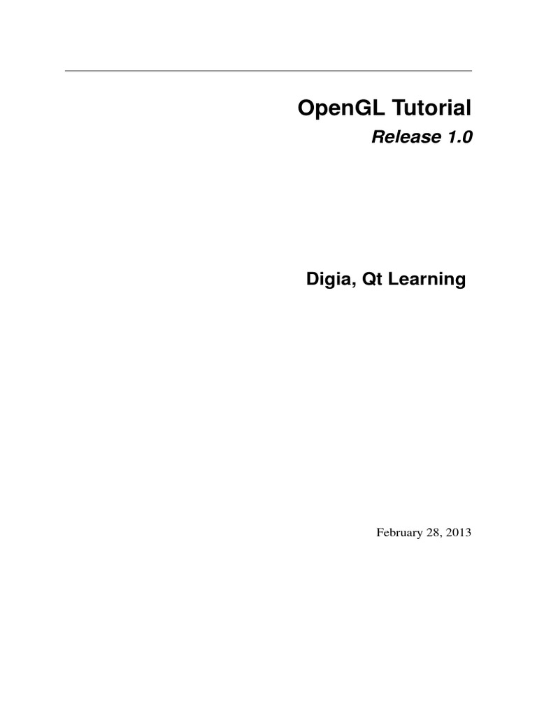 Open GL Tutorial | PDF