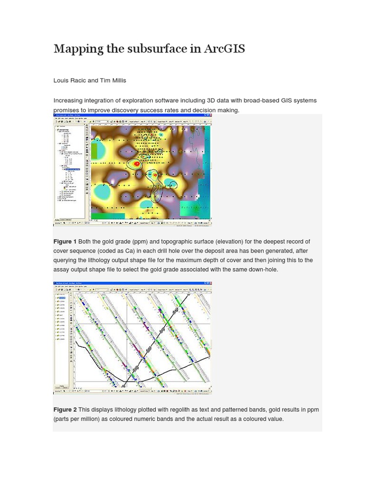 Mapping the Subsurface in ArcGIS | Geographic Information System | Geology