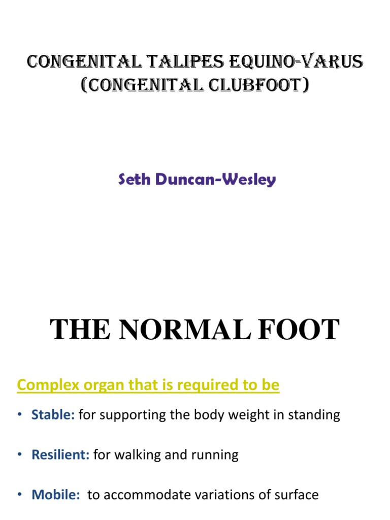 Congenital Talipes Equino-Varus | PDF | Foot | Ankle
