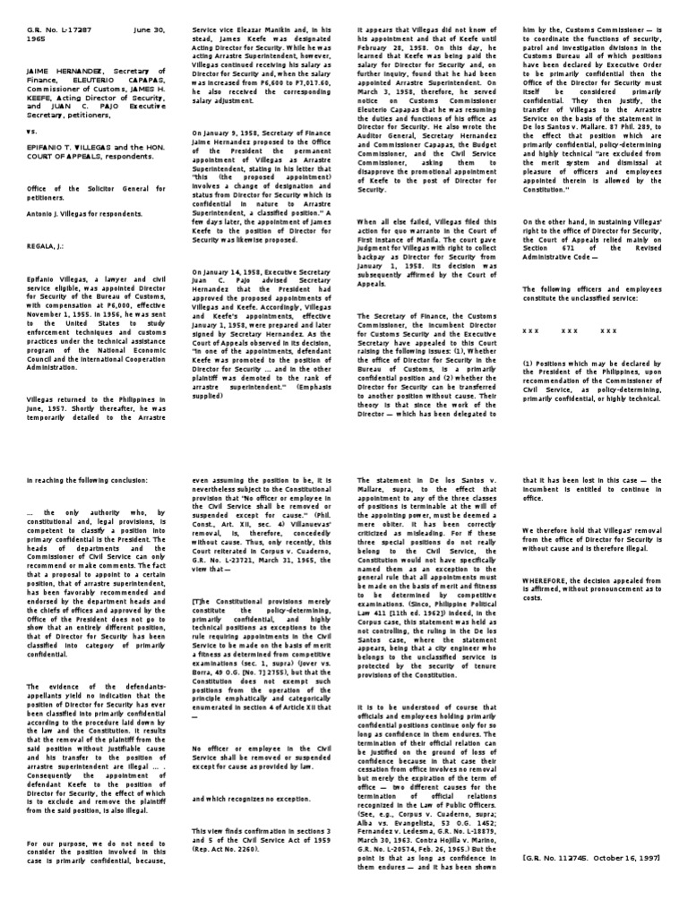 Case Digests 17 | Legal Concepts | Government