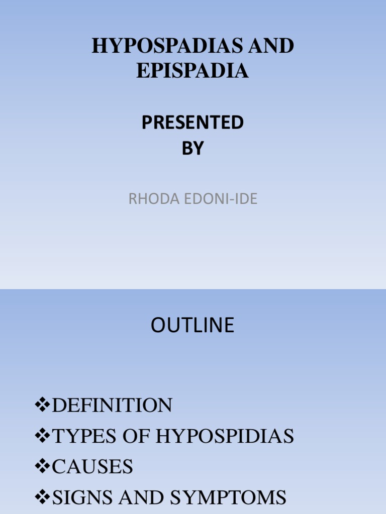 Hypospadias and Epispadia | PDF