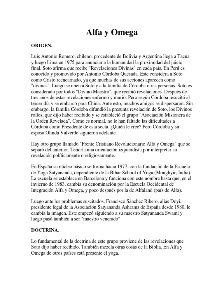 Alfa y Omega | PDF | Dios | Demonios