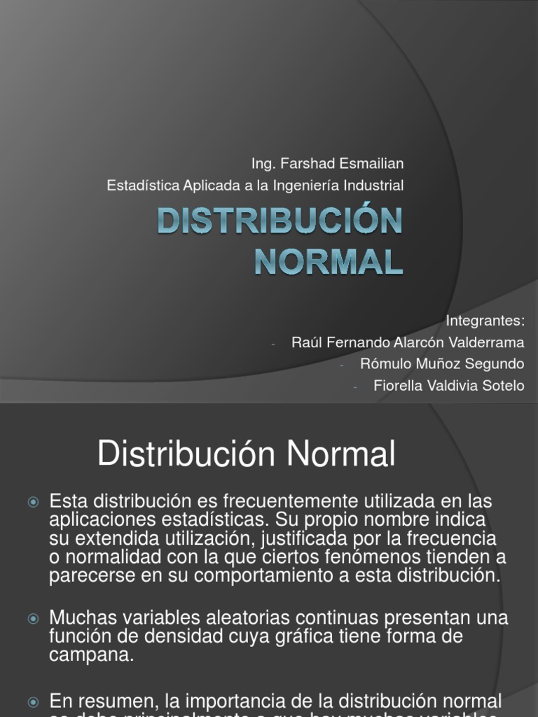 Distribucion Normal | PDF | Distribución normal | Teoría estadística