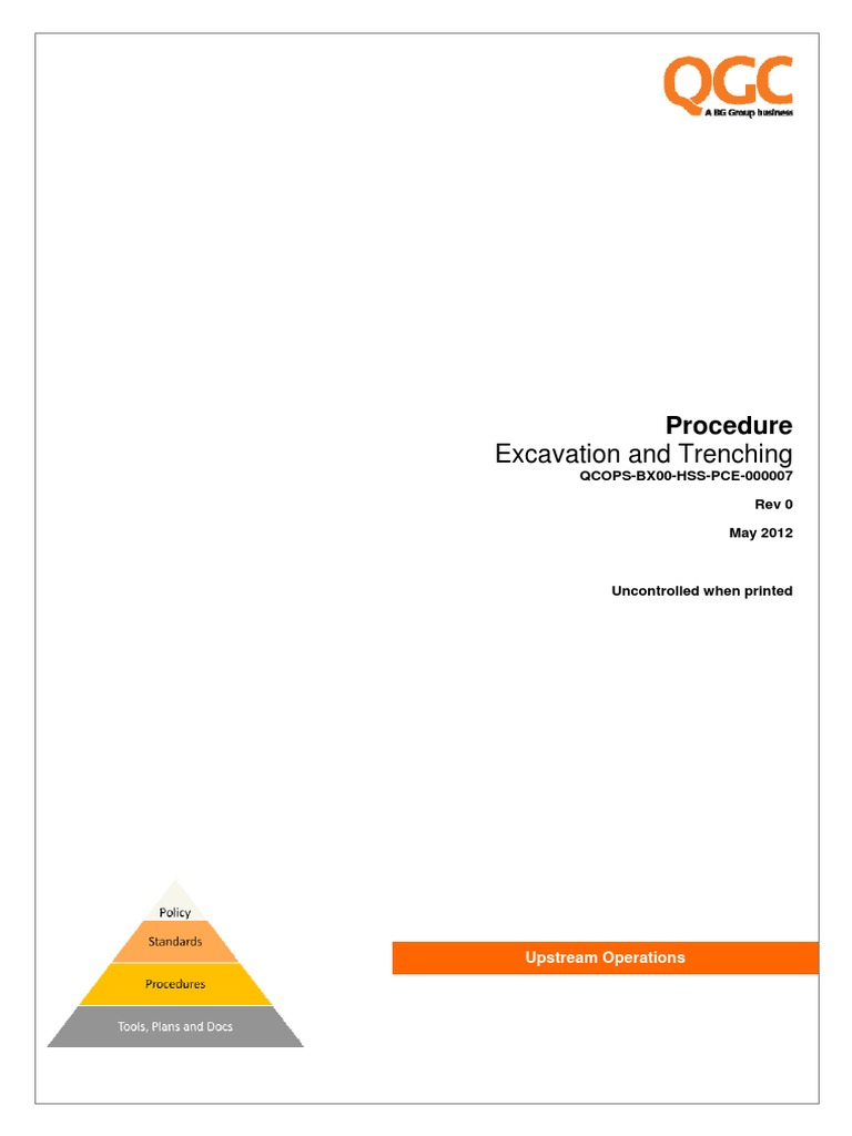 Excavation & Trenching Procedure | PDF | Excavation (Archaeology ...