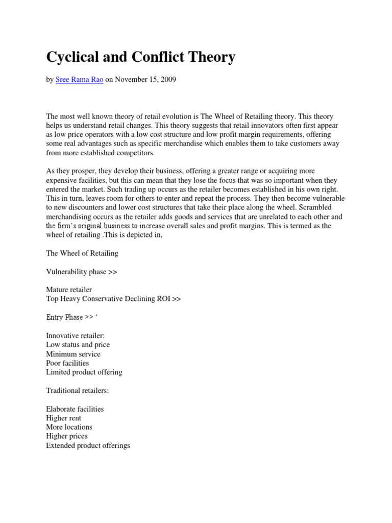 Cyclical and Conflict Theory | PDF | Retail | Supermarket