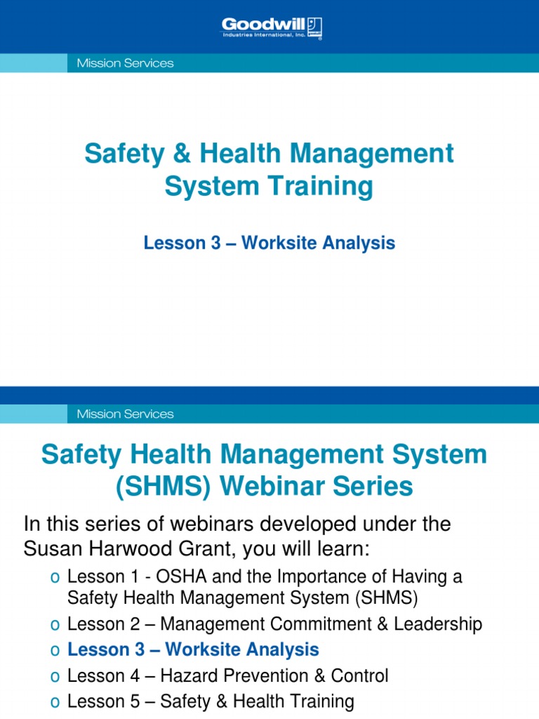 Worksite Analysis Training Overview | PDF | Business | Technology ...