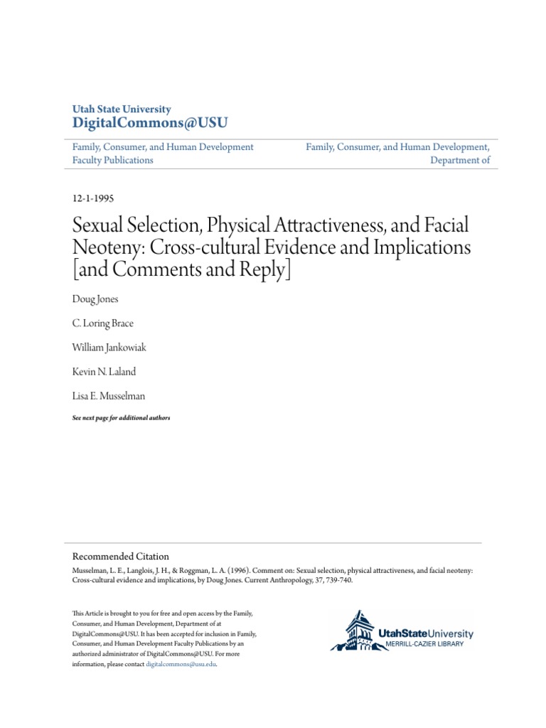 Sexual Selection, Physical Attractiveness, and Facial Neoteny: Cross ...