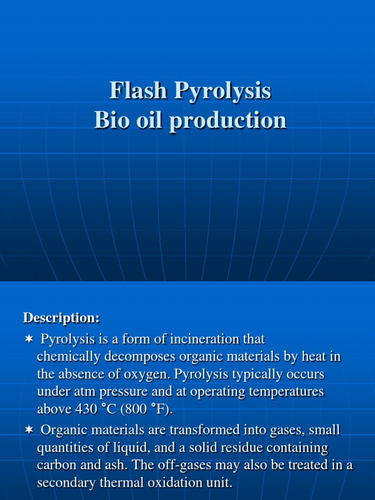 Flash Pyrolysis New | PDF | Pyrolysis | Chemical Substances