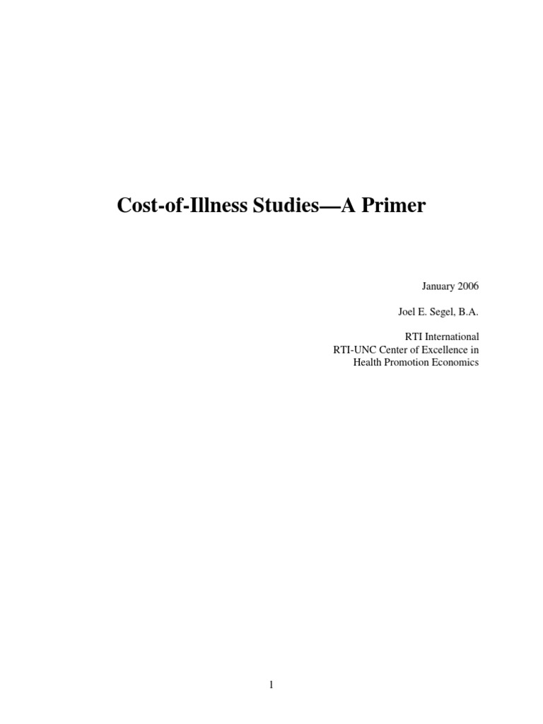 Coi Primer | PDF | Discounting | Comorbidity