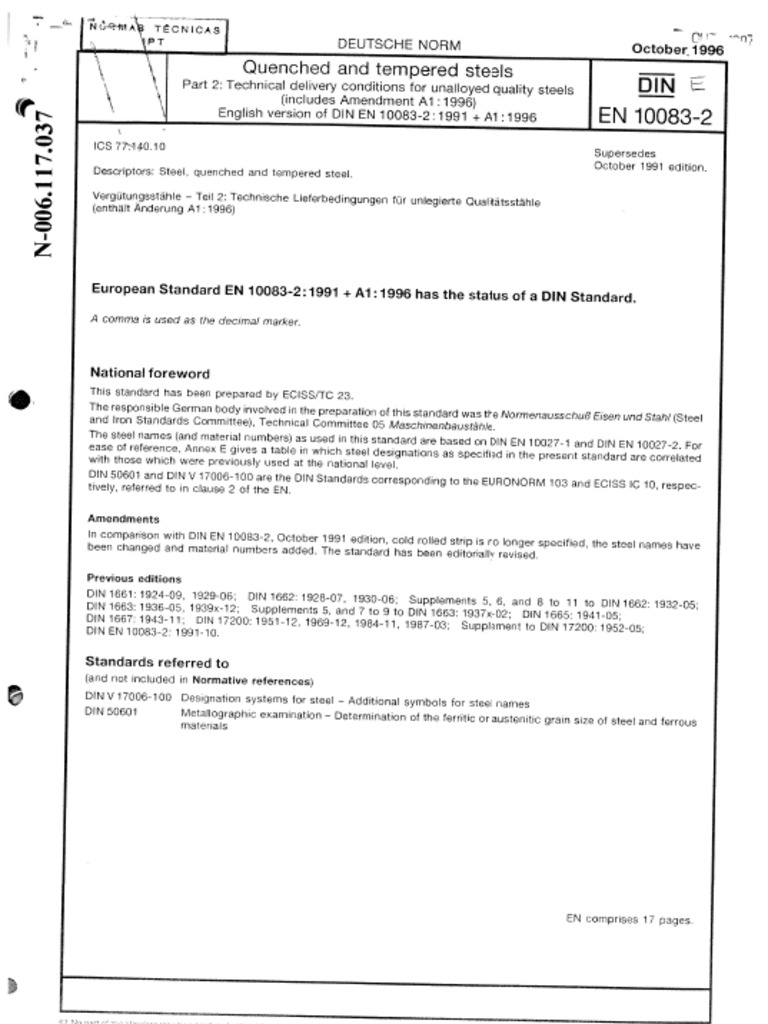 Din en 10083-2 PDF | PDF