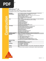 SikaFlex 1A Product Data Sheet | PDF | Concrete | Water