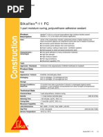 SikaFlex 1A Product Data Sheet | PDF | Concrete | Water