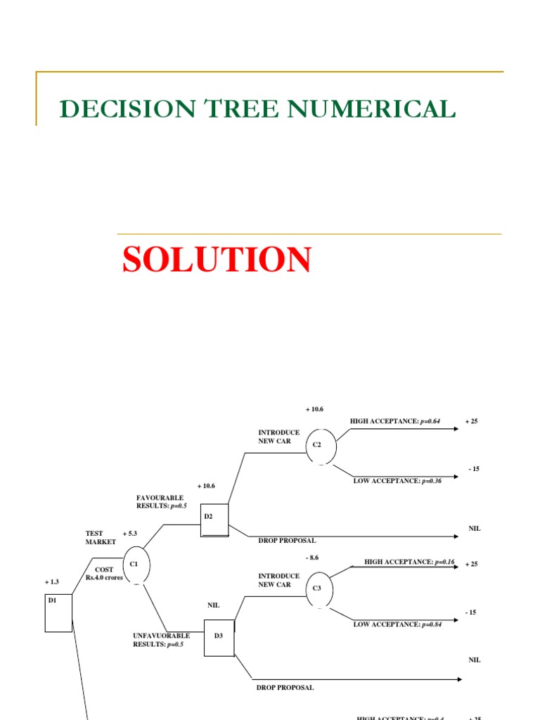 Decision Tree Numerical Solution | PDF