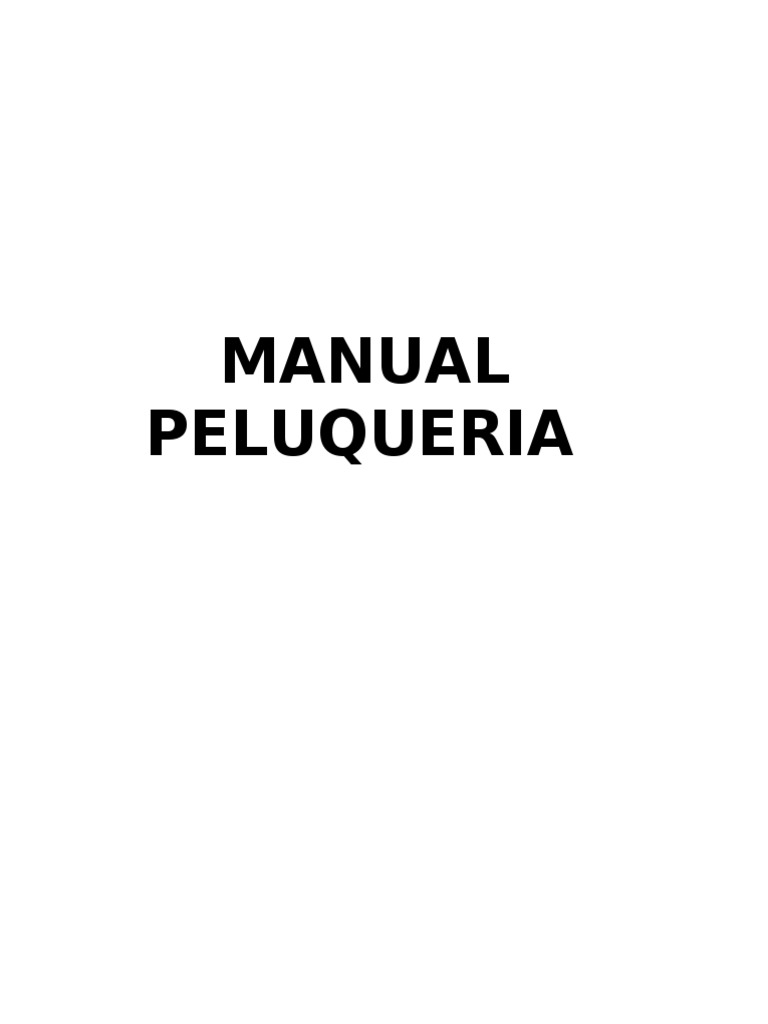 Manual Peluqueria | PDF | Piel | Pelo