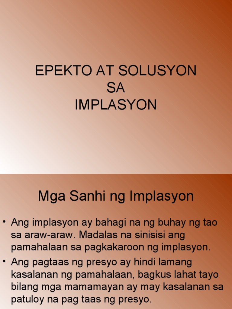 Implasyon | PDF