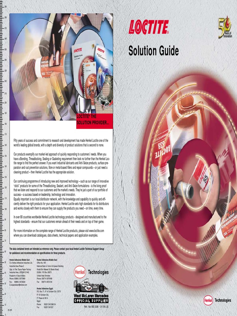 Loctite Solution Guide | PDF | Wear | Corrosion