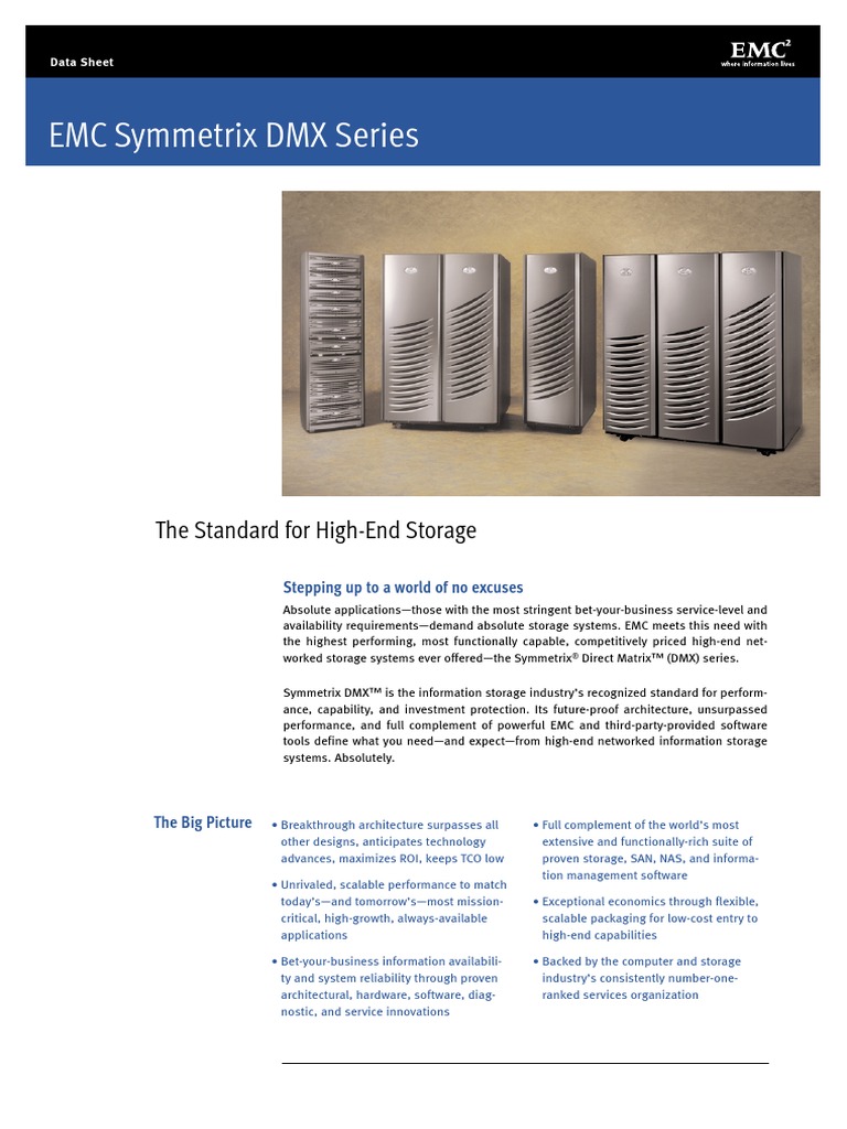 Symmetrix DMX Series - Data Sheet | PDF