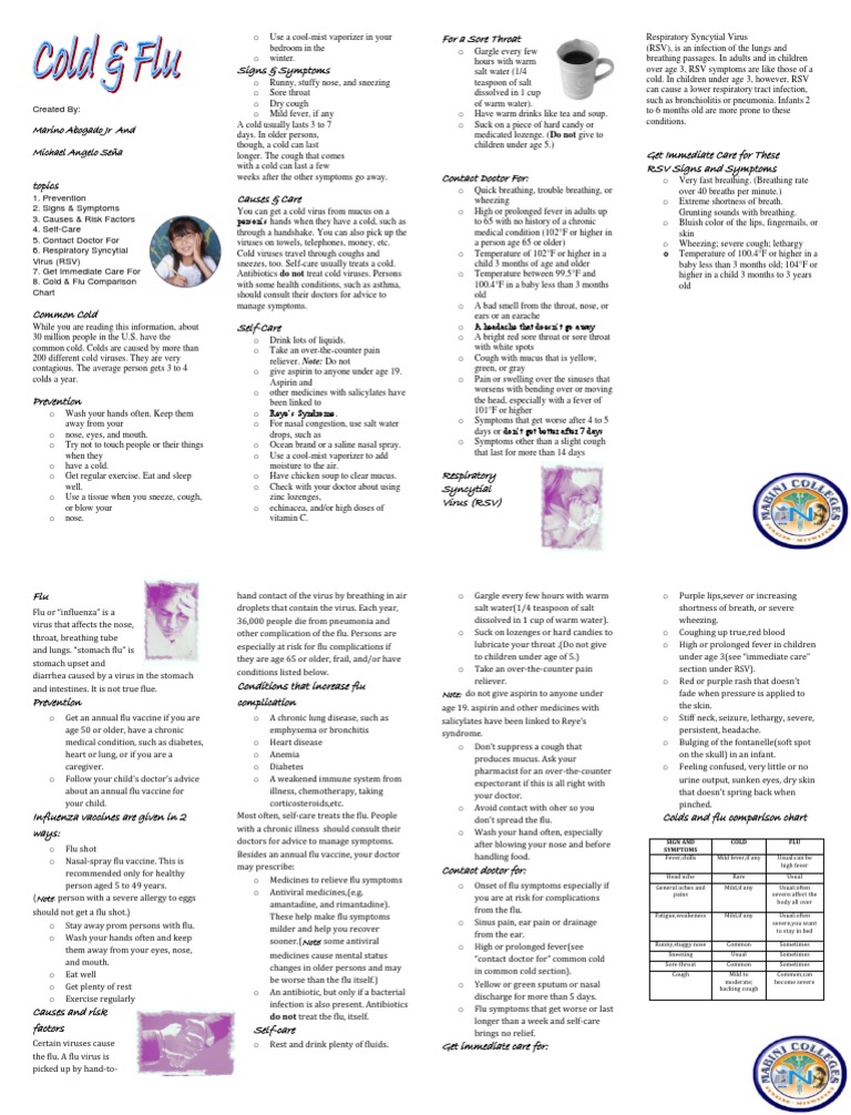 Cold and Flu | PDF | Common Cold | Influenza