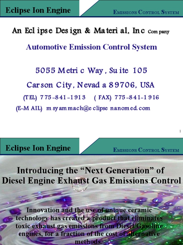 Next-Gen Diesel Emissions Control System | PDF | Exhaust Gas | Emission ...