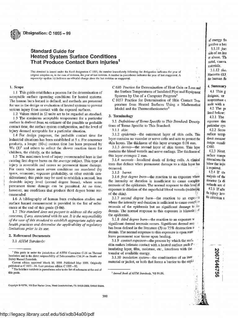 Astm C 1055 | PDF | Hypothermia | Fluid Dynamics