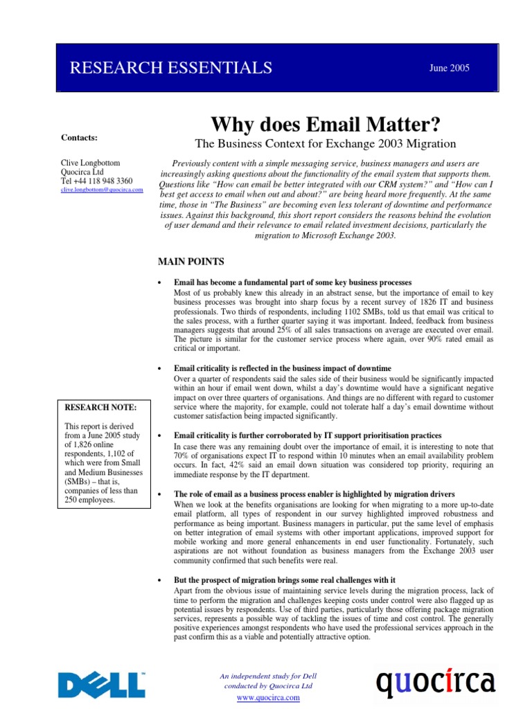 Why Does Email Matter? | Download Free PDF | Business Process | Business