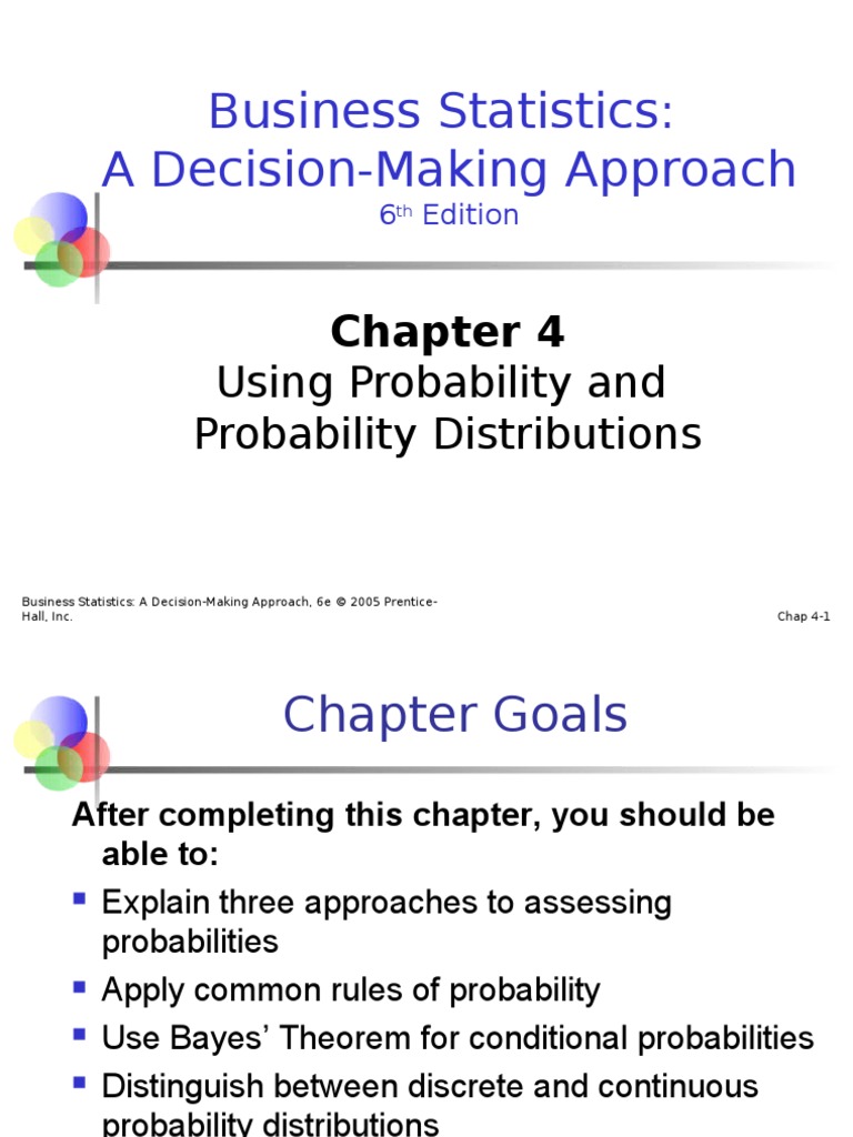 Business Statistics: A Decision-Making Approach: Using Probability and ...