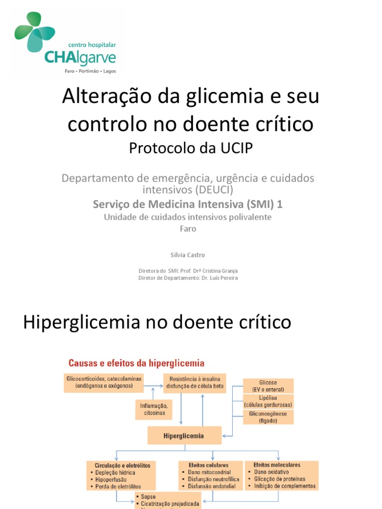 Protocolo para o controlo da glicemia em doentes críticos internados na ...