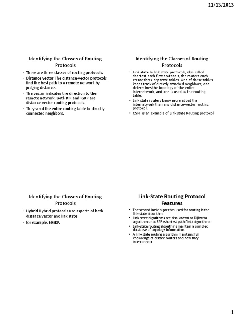 Link-State Routing Protocol Features | PDF | Routing | Router (Computing)