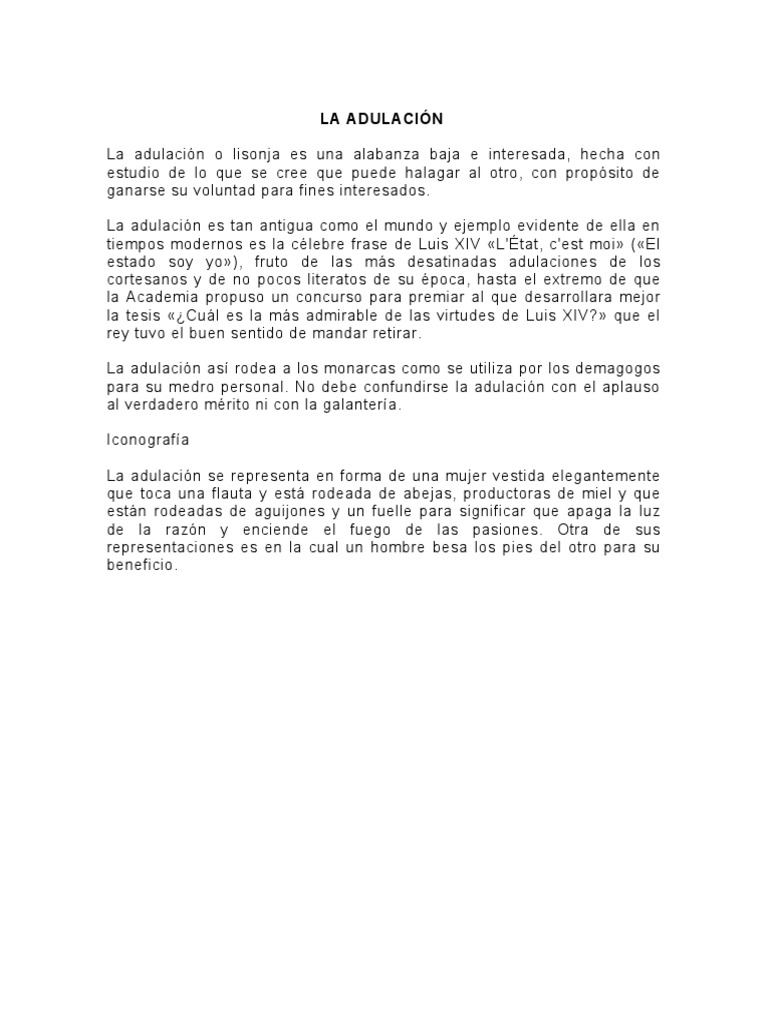 LA ADULACIÓN | PDF | Science | Ciencia filosófica