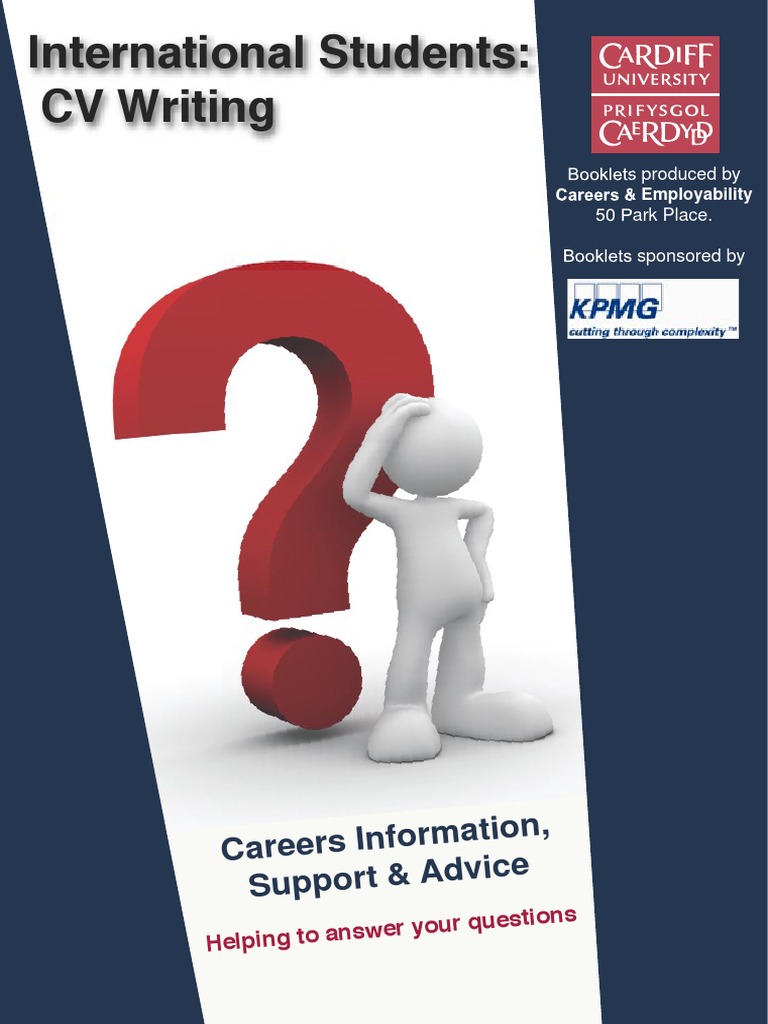 CV Writing Guide for International Students | PDF | Résumé | Internship
