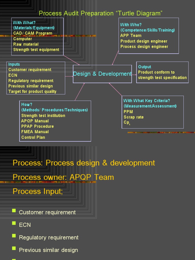 Process Design Audit Turtle Diagram | PDF | Verification And Validation ...