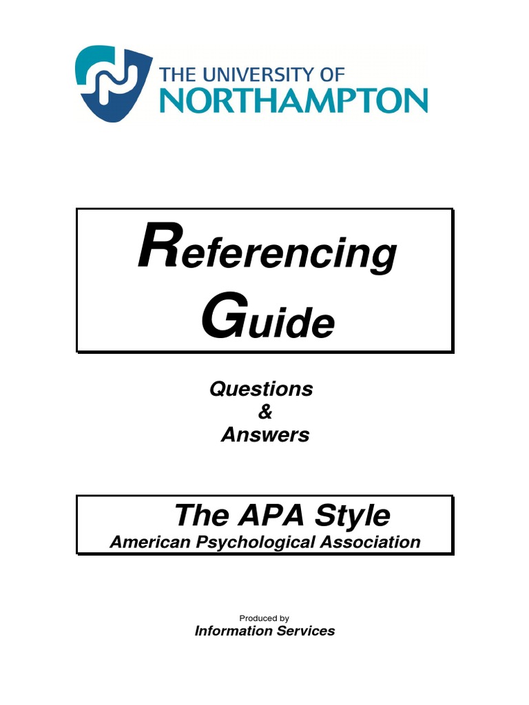APA Referencing Guide PDF